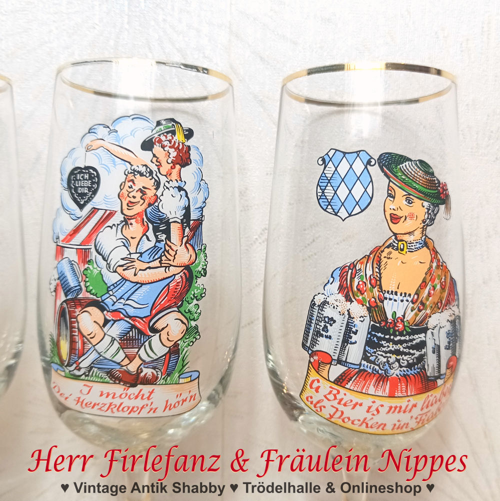 Vintage Bierglas Bayern 50er Jahre