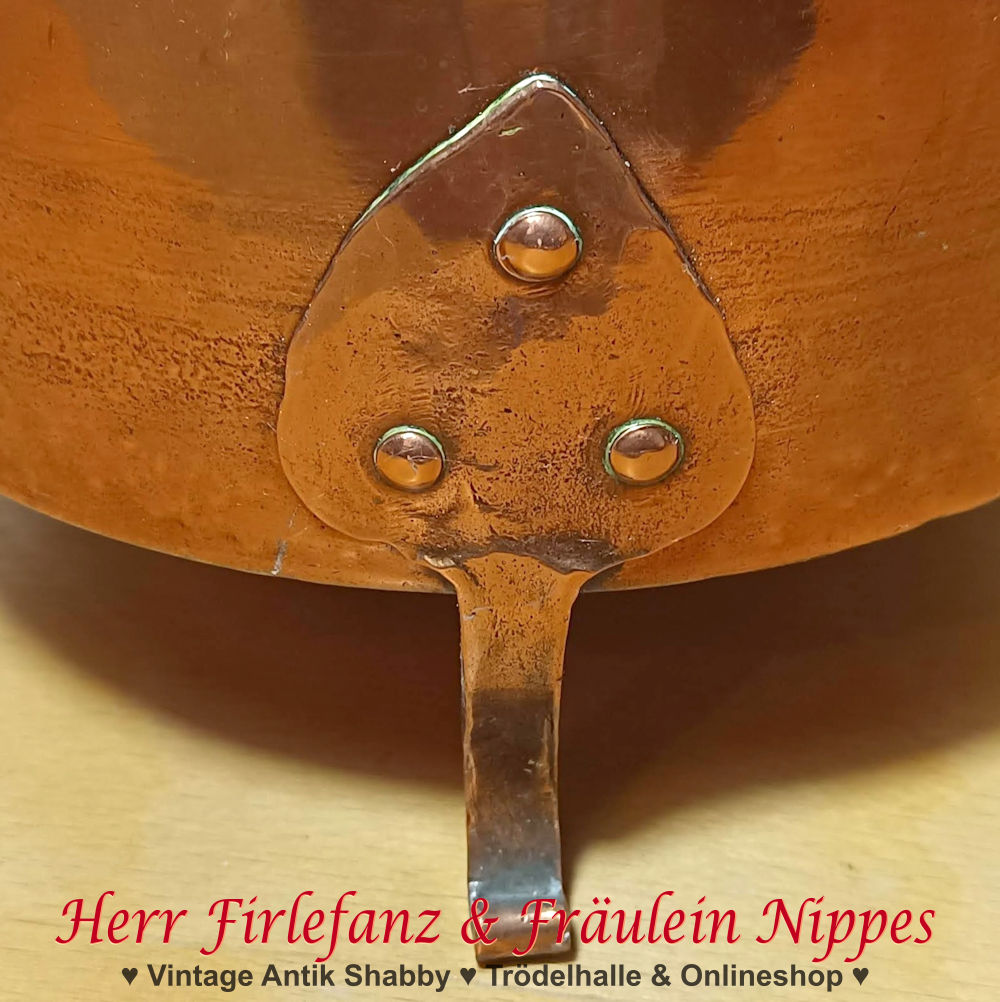 Alter antiker Kupfertopf Topf aus Kupfer